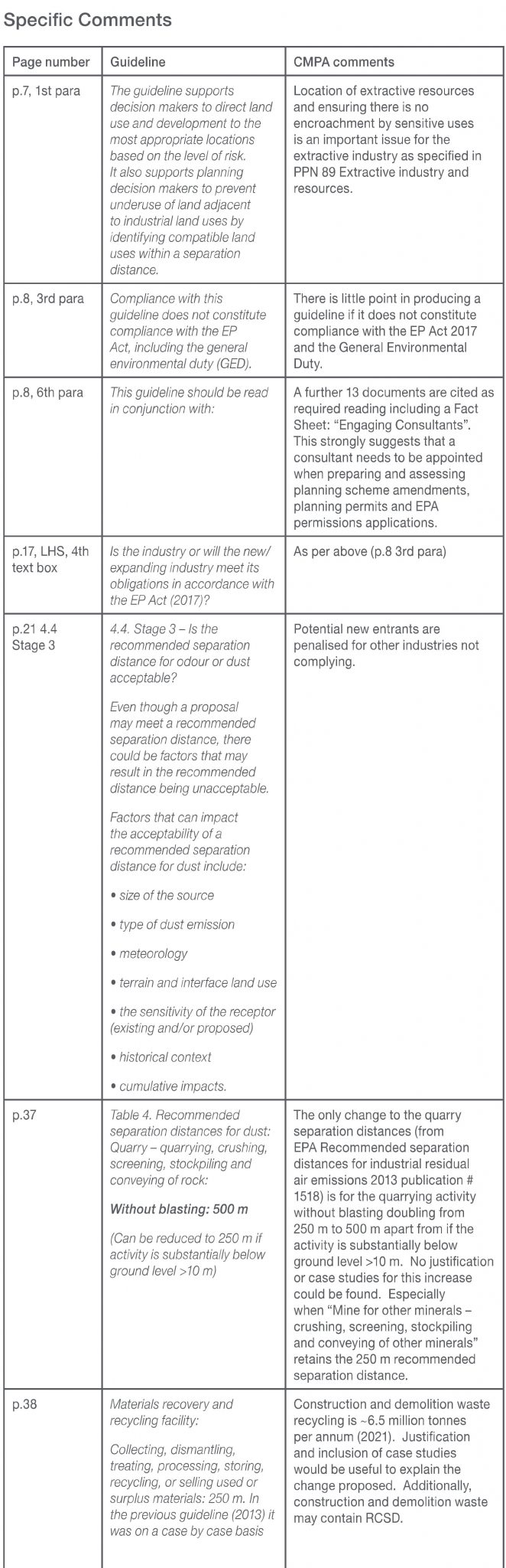 EPA Separation Distances - Sand & Stone